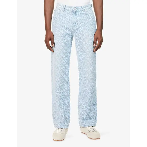 Casablanca Monogram-print Straight-leg Jeans