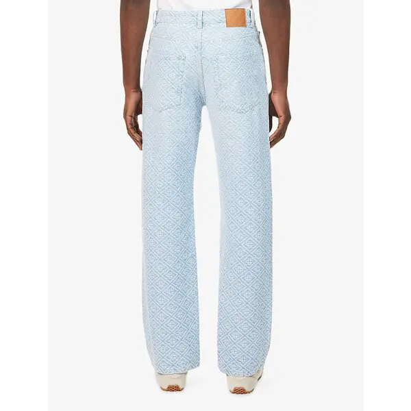 Casablanca Monogram-print Straight-leg Jeans