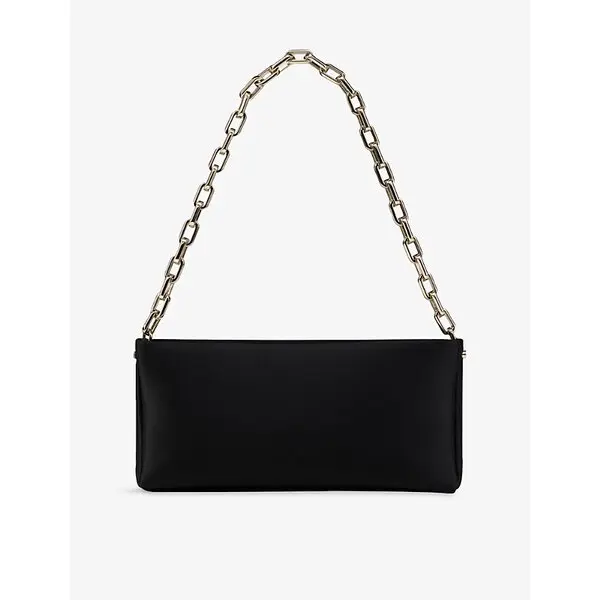 CHRISTIAN LOUBOUTIN Maykimay Chain Pouch Satin Clutch Bag - Black