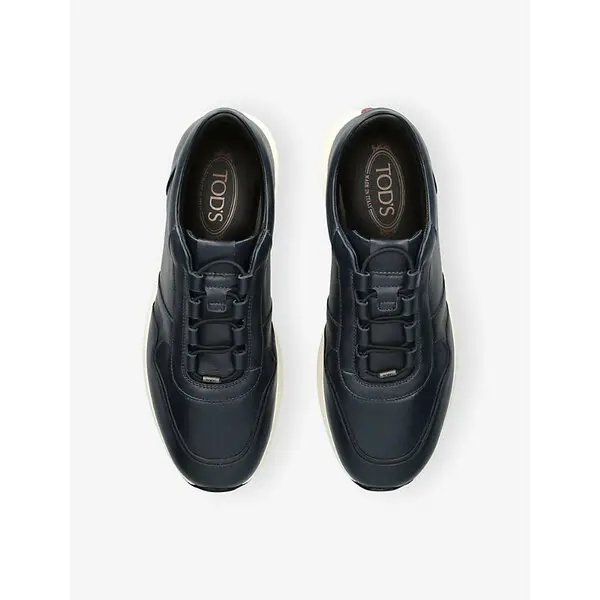 TOD'S Leather Lace-up Trainers - Navy