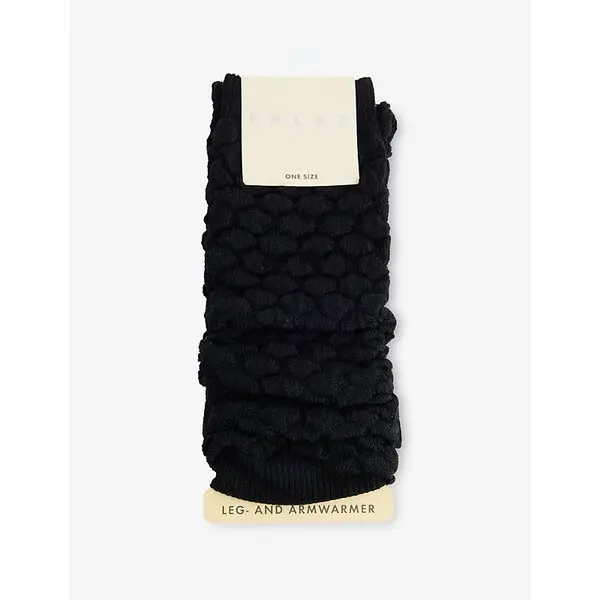 Falke Textured Wool-blend Leg Warmers - 3000 Black