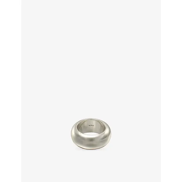 ANNIKA INEZ Large Elongated Ellipse Sterling-er Earrings - Silv