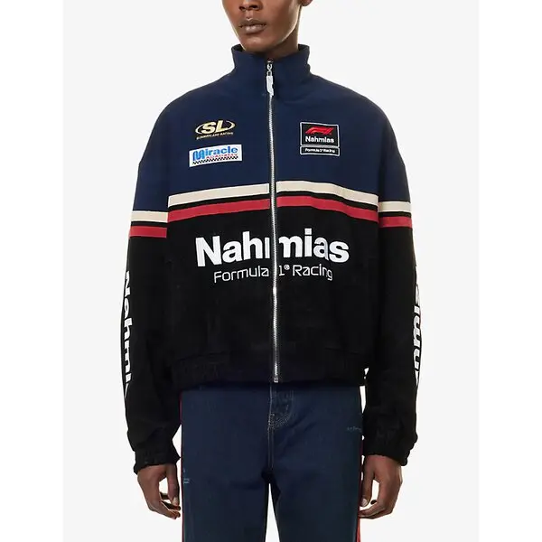 NAHMIAS Racing Stripes Leather Jacket