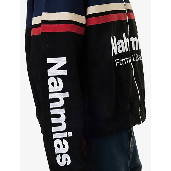 NAHMIAS Racing Stripes Leather Jacket