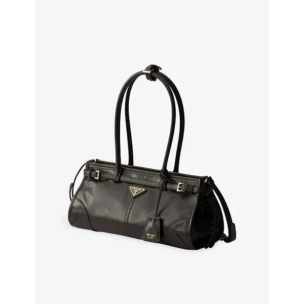 Prada Bonnie Medium Leather Handbag - Green