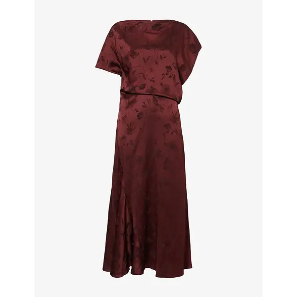 Erdem Floral Jacquard Satin Midi Dress