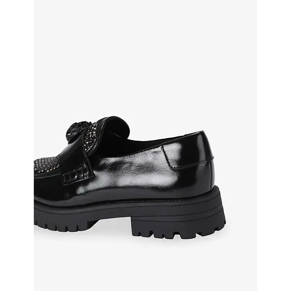 Kurt Geiger Eagle Crystal Patent Leather Loafers