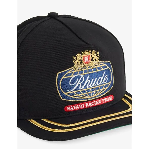 Rhude Safari Crest-embroidered Canvas Cap - Black