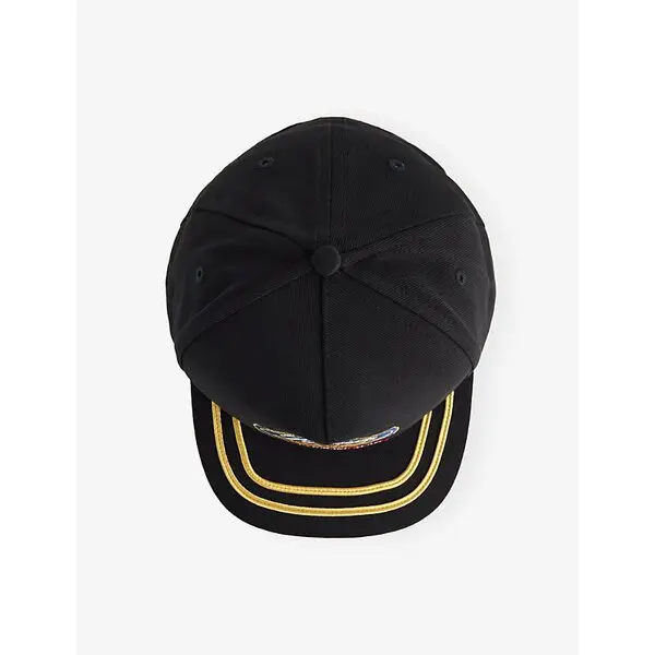 Rhude Safari Crest-embroidered Canvas Cap - Black
