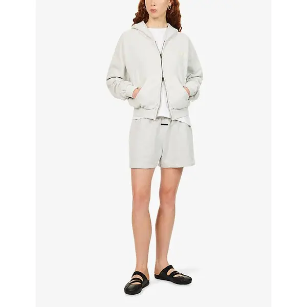 Fear Of God Cotton-jersey Hoody - Washed Overcast
