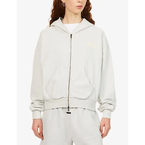 Fear Of God Cotton-jersey Hoody - Washed Overcast