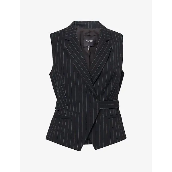 ME+EM Pinstripe Wool-blend Waistcoat