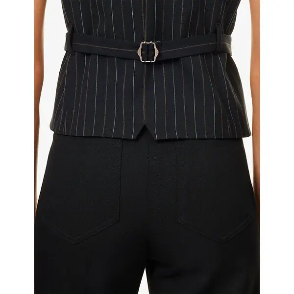 ME+EM Pinstripe Wool-blend Waistcoat