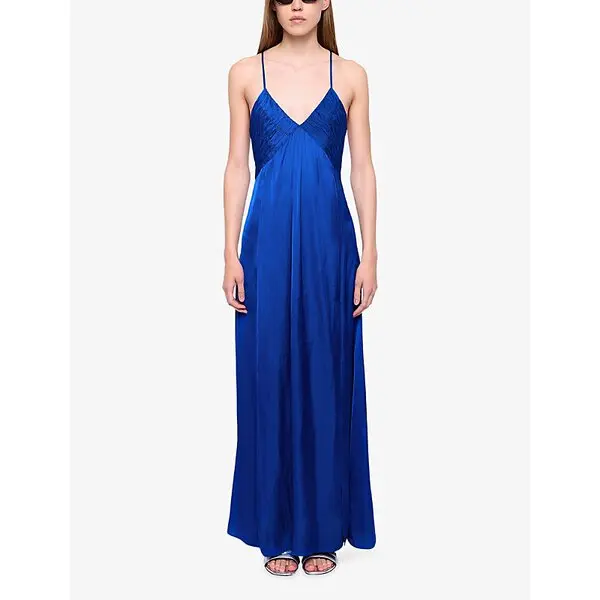 Zadig&Voltaire Rayonne Split-hem Satin Maxi Dress
