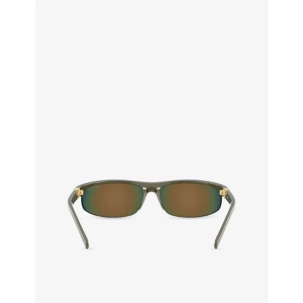 Miu Miu Oval Frame Injected Sunglasses