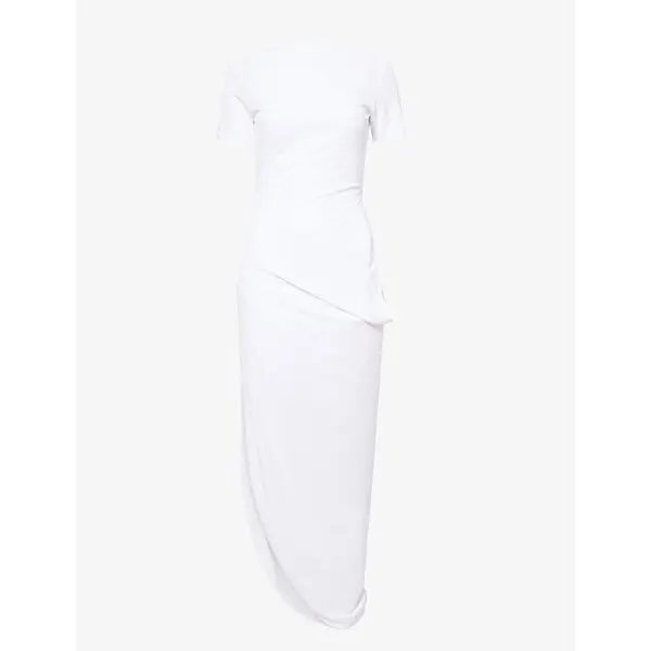 Jacquemus The Sole Asymmetric Jersey Midi Dress