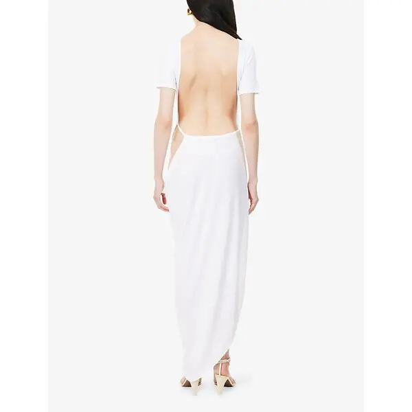 Jacquemus The Sole Asymmetric Jersey Midi Dress