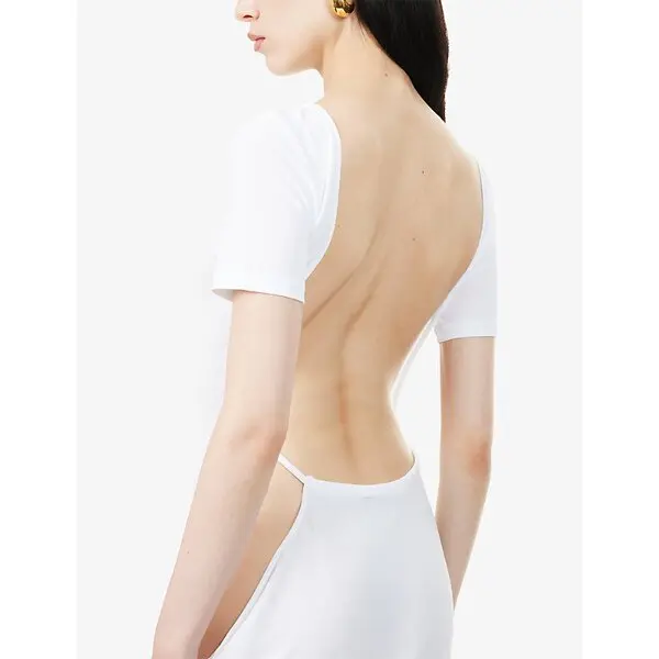 Jacquemus The Sole Asymmetric Jersey Midi Dress
