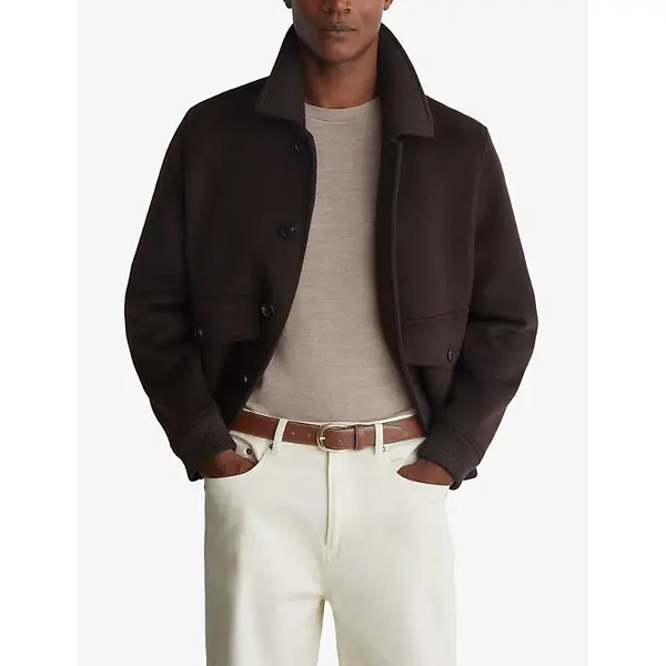 REISS Pierce Pebble Leather Belt