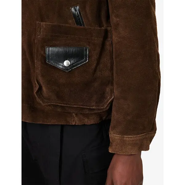 Sacai Suede Contrast Collar Jacket