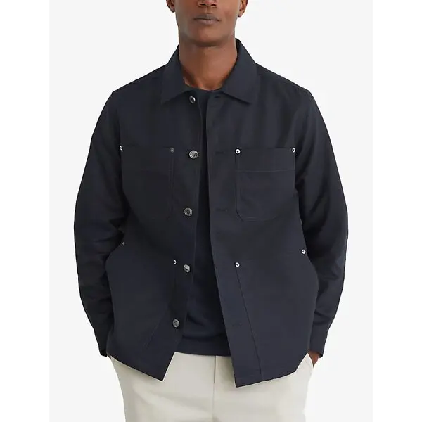REISS Yorker Four-pocket Cotton-twill Jacket