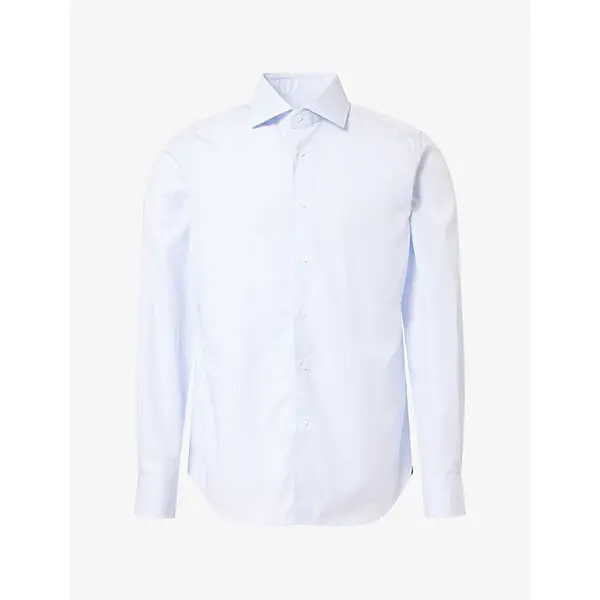Corneliani Window Pane Check Cotton Shirt