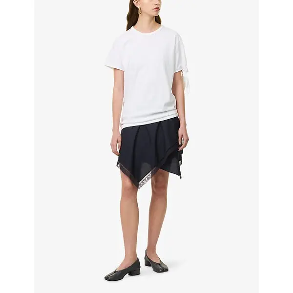 JW Anderson Handkerchief Lace-trim Cotton Mini Skirt