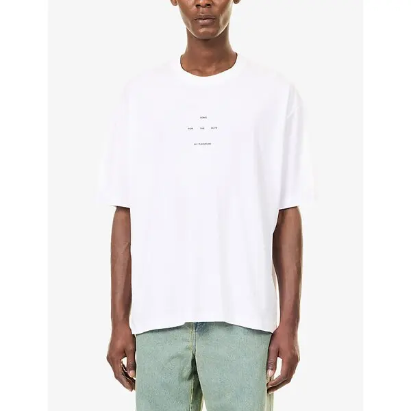 SONG FOR THE MUTE Logo-print Oversized Cotton T-shirt