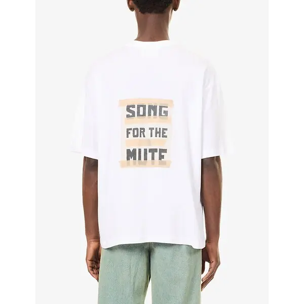 SONG FOR THE MUTE Logo-print Oversized Cotton T-shirt