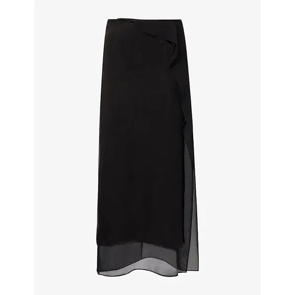 OUDE WAAG Layered Cupro-blend Maxi Skirt