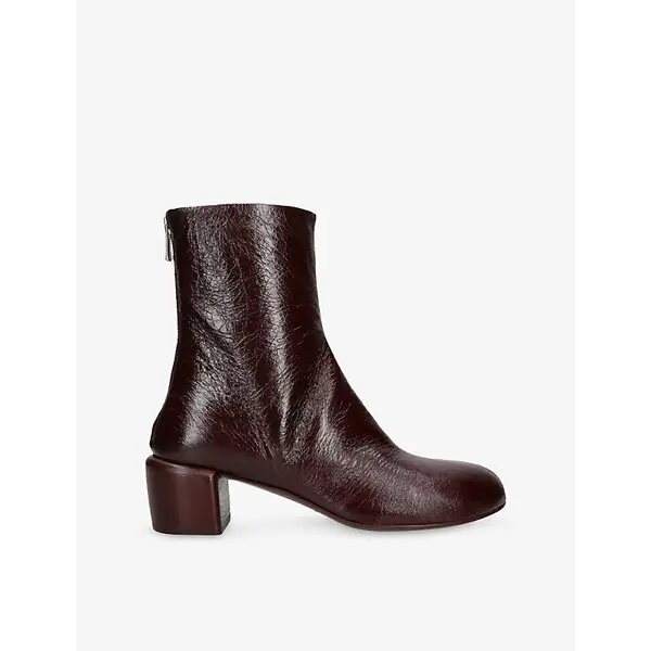 Officine Creative Leather Ankle Boots With Block Heel