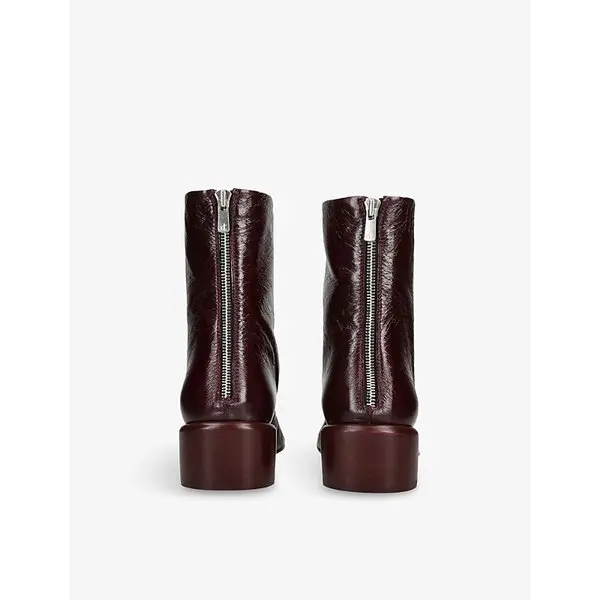 Officine Creative Leather Ankle Boots With Block Heel