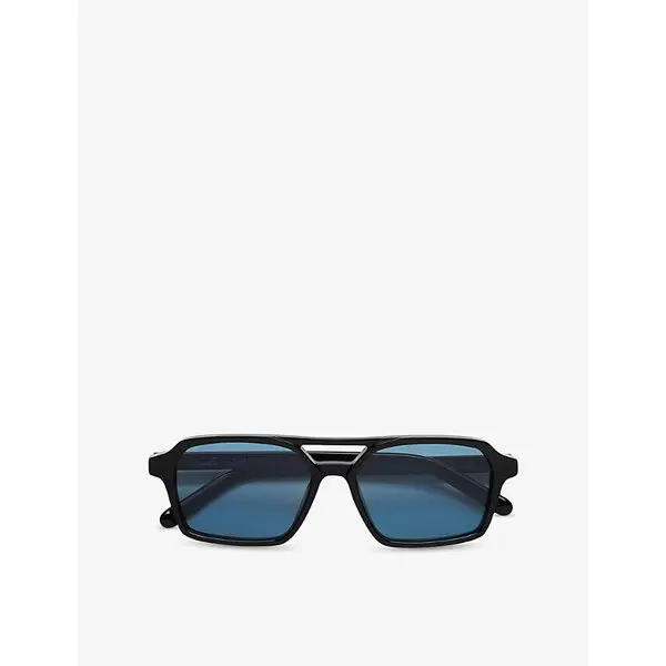 RETROSUPERFUTURE Maison Margiela Irregular Frame Acetate Sunglasses - Black