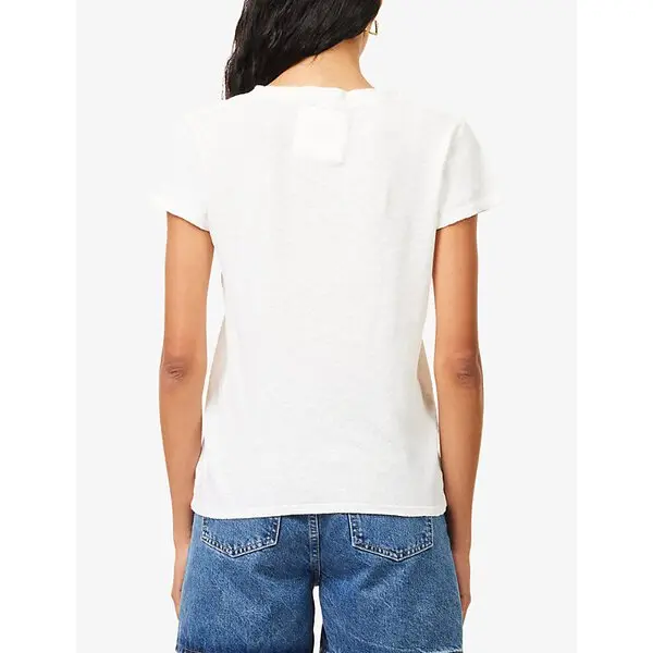 MOTHER Patch The Lil Sinful Logo Cotton-and-linen T-shirt - Patch Mother