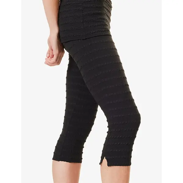 PEACHY DEN Stretch-woven Capri Trousers