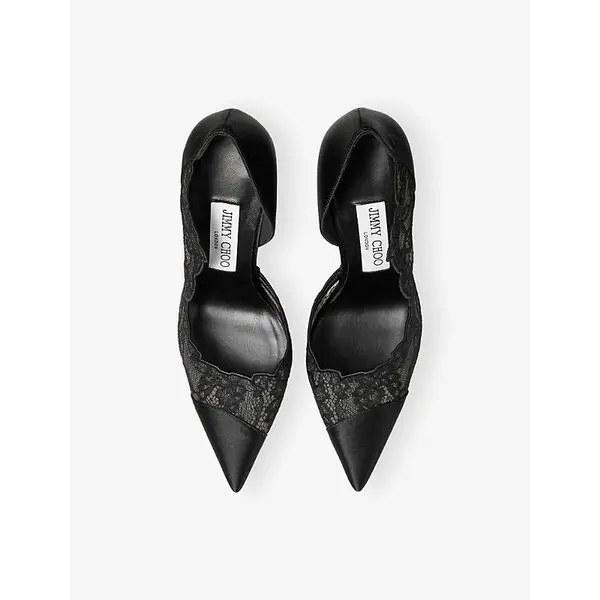 JIMMY CHOO Brigitte 100 Lace Pumps