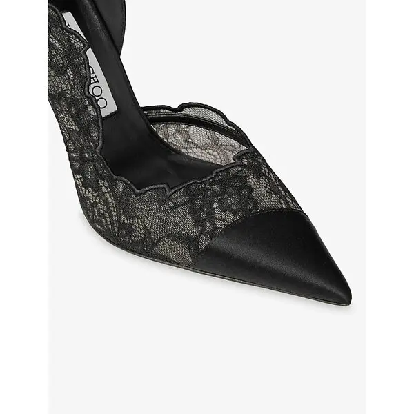 JIMMY CHOO Brigitte 100 Lace Pumps