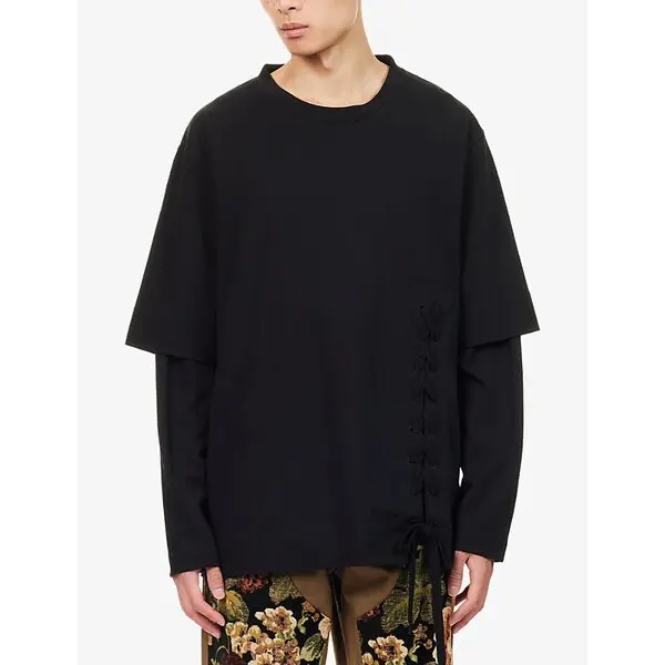 Simone Rocha Layered Long-sleeve Cotton-jersey T-shirt