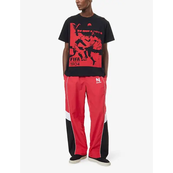 FIFA 1904 Graphic-print Crew-neck Cotton-jersey T-shirt