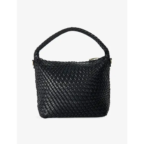 DUNE Deliberate Medium Woven Faux-leather Shoulder Bag