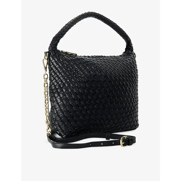 DUNE Deliberate Medium Woven Faux-leather Shoulder Bag