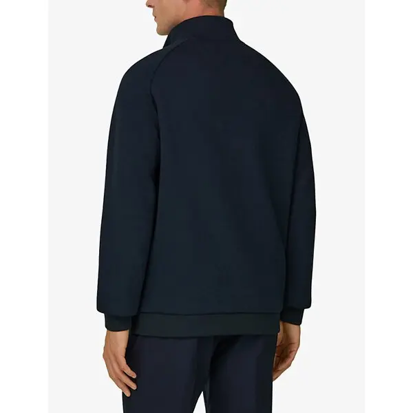 Boggi Milano Half-zip Stretch-cotton Sweatshirt