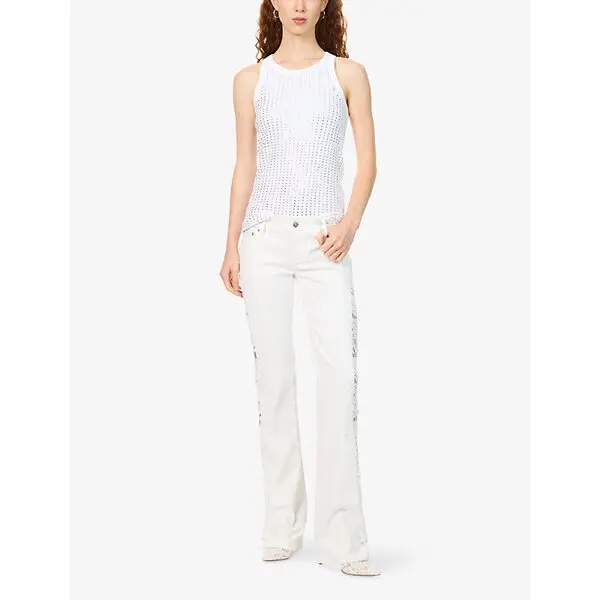 JADED LONDON Cooper Lace-trim Denim Jeans