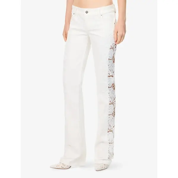JADED LONDON Cooper Lace-trim Denim Jeans