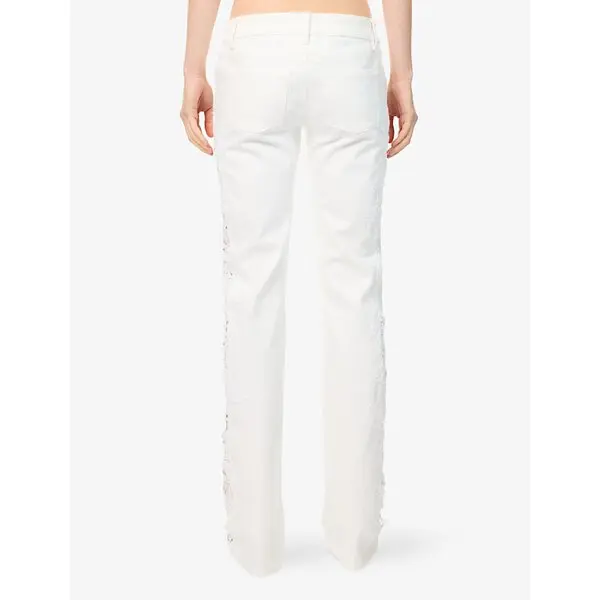 JADED LONDON Cooper Lace-trim Denim Jeans