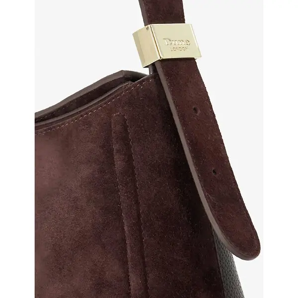 DUNE Dependent Curved Suede Shoulder Bag