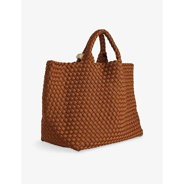 NAGHEDI St. Barths Medium Woven Tote Bag - Teak
