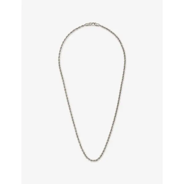 Tom Wood Rope Rhodium-plated 925 Sterlin- Chain Necklace - Silver