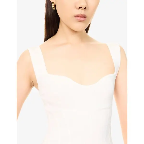 Galvan Aurelia Pleated Knitted Maxi Dress