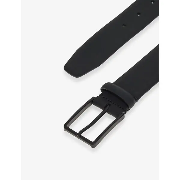 Boggi Milano Rubberised-logo Leather Belt